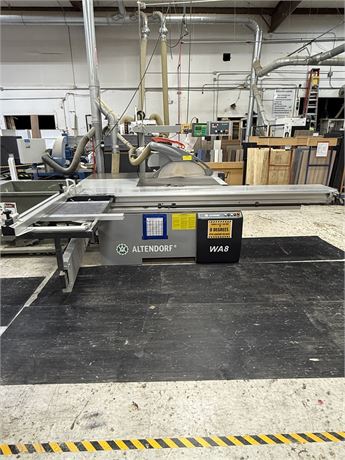 Lot - Altendorf "WA8" Sliding Table Saw With TigerStop "TigerFence ...