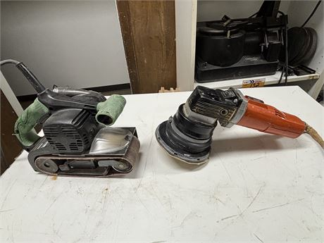 Lot - Hitachi Belt Sander & Fein Orbital Sander | Place Your Bid at ...