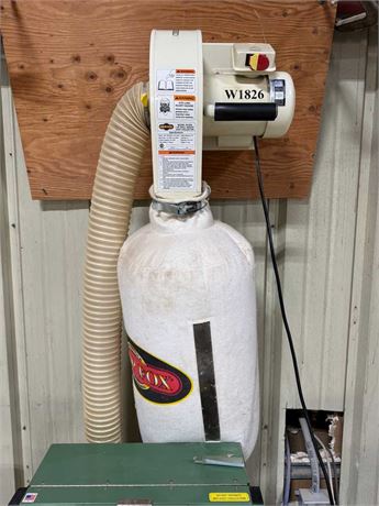 Lot - Shop Fox "W1826" 1HP Wall Mount Dust collector | Place Your Bid ...