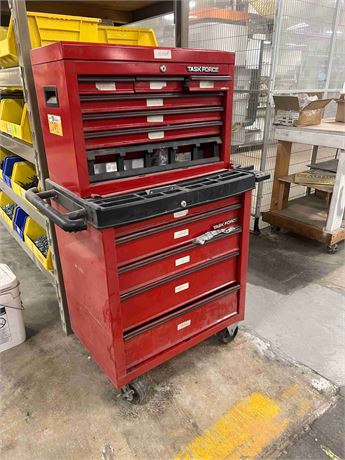 Lot - Task Force Tool Box & Tools as pictured | Place Your Bid at MachineryMax