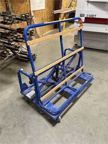 Lot - Tilting, Adjustable Height Panel Cart | Place Your Bid at ...