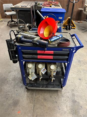 Lot - Grease Cart & Contents | Place Your Bid at MachineryMax