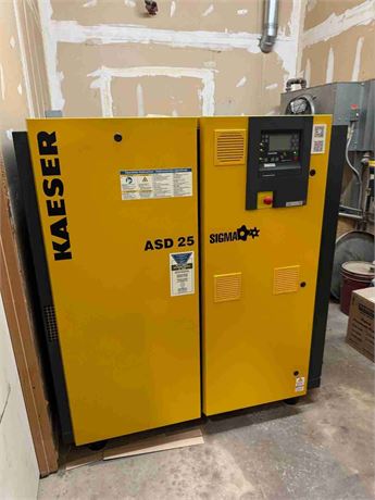 Lot - Kaeser "ASD 25" Rotary Screw Air Compressor | Place Your Bid at ...