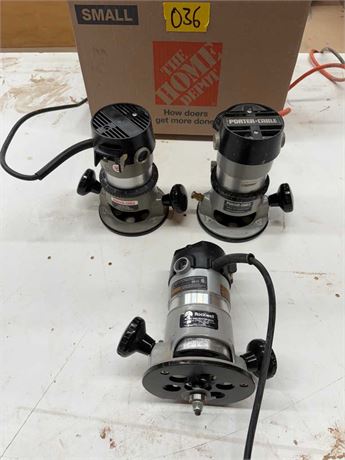 Lot - Hand Routers - Qty (3) | Place Your Bid at MachineryMax