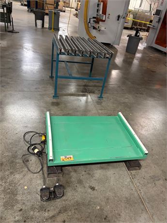 Lot - Lift Table & Roller Conveyor | Place Your Bid at MachineryMax
