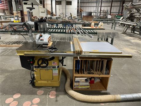 Lot - Powermatic "66" Table Saw & Power Feeder | Place Your Bid at ...