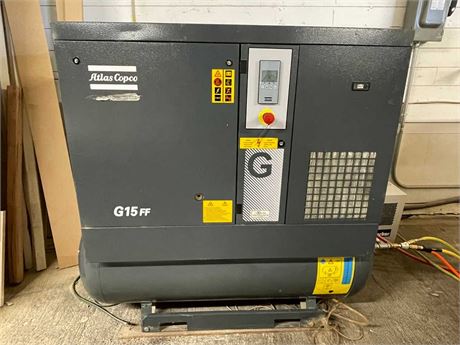 Lot - Atlas Copco "G15FF" Air Compressor System - Rotary Screw | Place ...