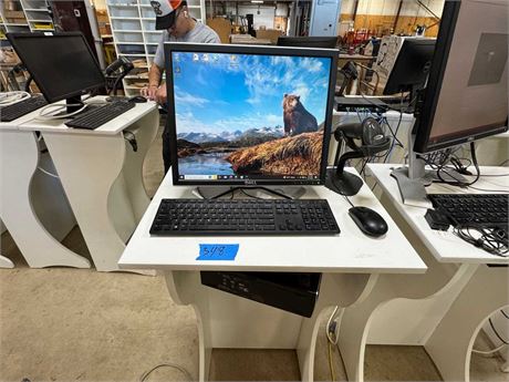 Lot - Seven (7) PC Work Stations with Time Keeping Software | Place ...