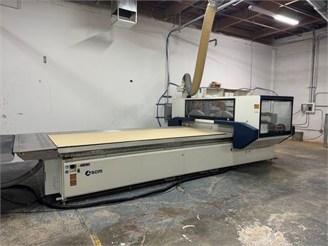 Lot - SCM/Morbidelli "N 100 22C" CNC Flat Table Machining Center & Rake ...