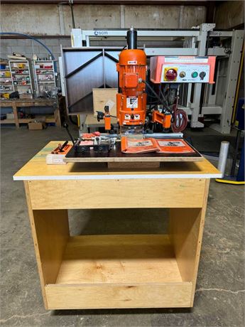 Lot - Blum "Minipress" Hardware Boring Machine and Bench | Place Your ...